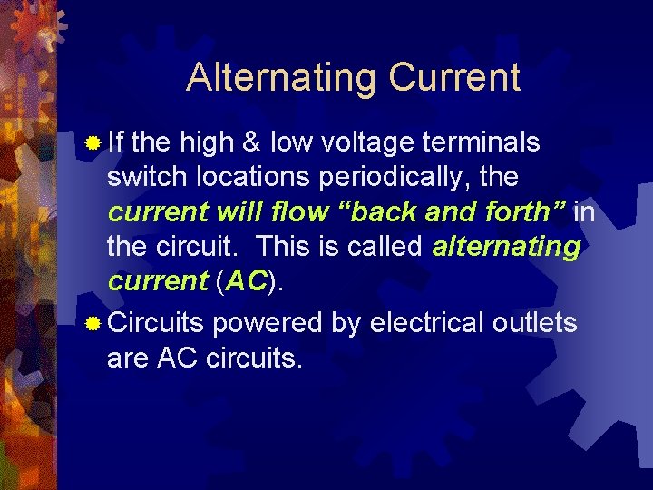 Electric Current and Resistance Physics Potential Difference Charges