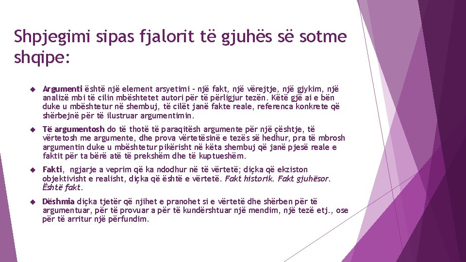 Teksti argumentues Veori karakteristika teknika t shkrimit t