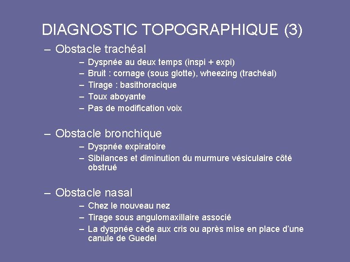 Dyspne larynge de lenfant items 193 198 ECN