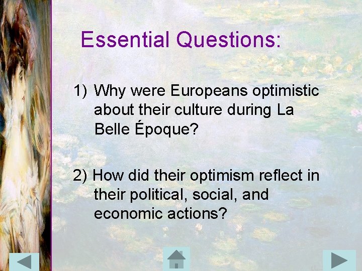 La Belle The Beautiful Era Interactive Power Point