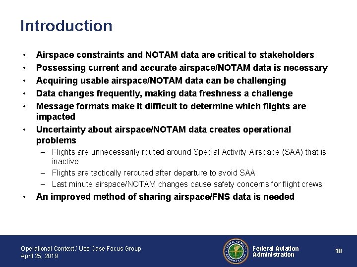 Operational Context and Use Case Focus Group Use