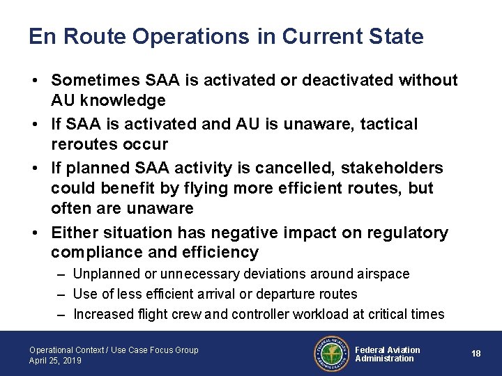 Operational Context and Use Case Focus Group Use