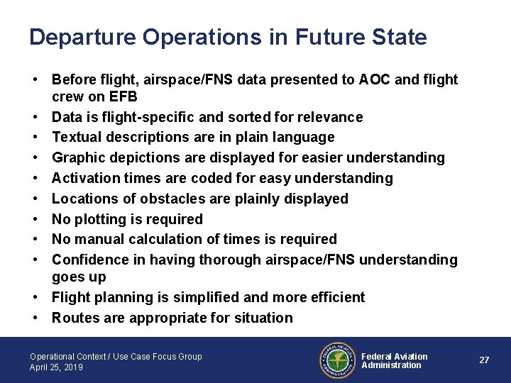 Operational Context and Use Case Focus Group Use