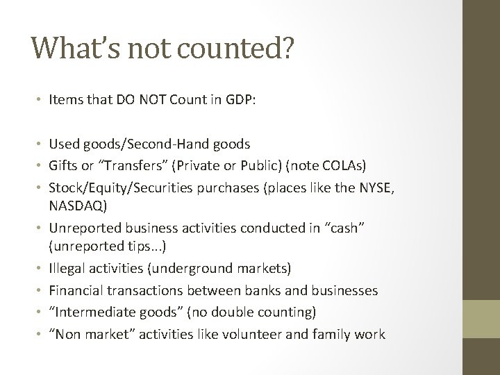 Gross Domestic Product GDP Basics Guttmann AP Macroeconomics