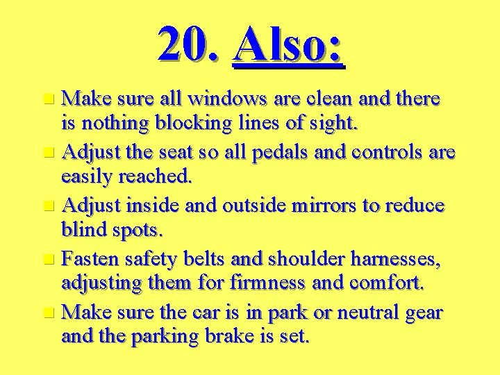 Chapter 3 Driver Safety Rules 1 The New