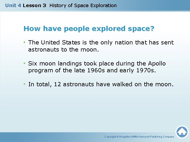 Unit 4 Lesson 3 History of Space Exploration