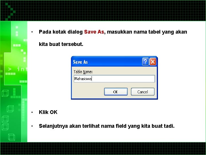 Membuat File Database Tabel Menggunakan MS Office Access