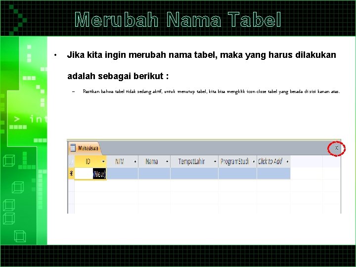 Membuat File Database Tabel Menggunakan MS Office Access