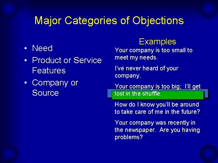 Module Eight Addressing Concerns and Earning Commitment Sales
