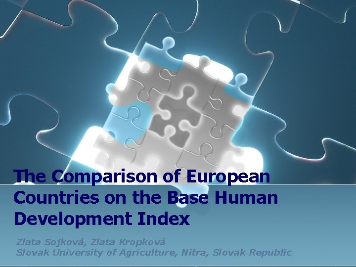 The Comparison of European Countries on the Base