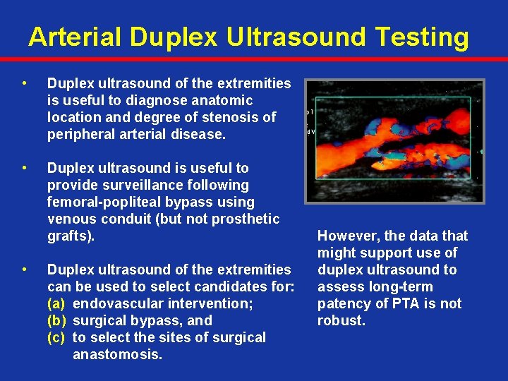 Peripheral Arterial Disease Guidelines Management of Patients with