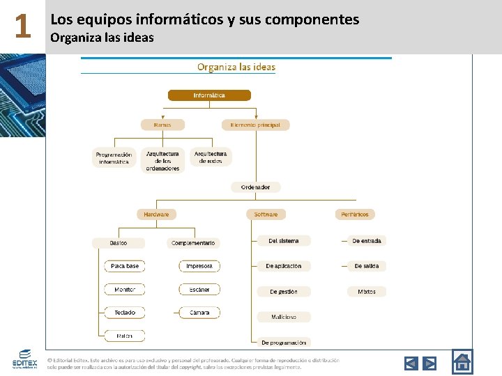 1 Los equipos informticos y sus componentes ORGANIZA