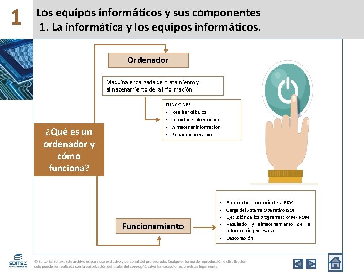 1 Los equipos informticos y sus componentes ORGANIZA