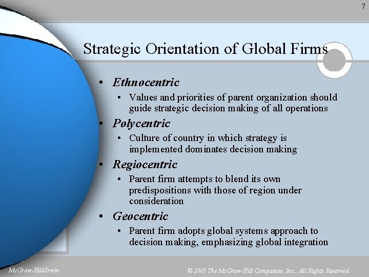 1 Chapter 4 The Global Environment Strategic Considerations