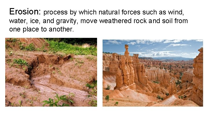 Mass Movement Vocabulary Erosion Sediment Deposition Infiltration ...