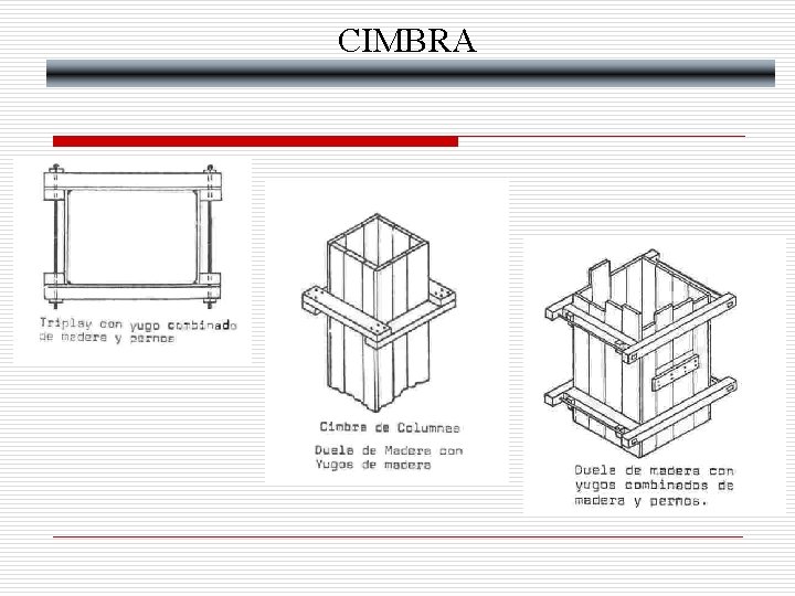 CIMBRA Definicin Conjunto de obra falsa y molde