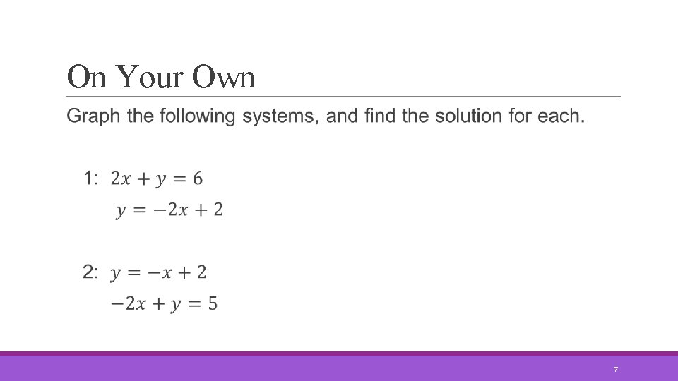 Unit 3 LINEAR SYSTEMS 1 Unit Essential Question