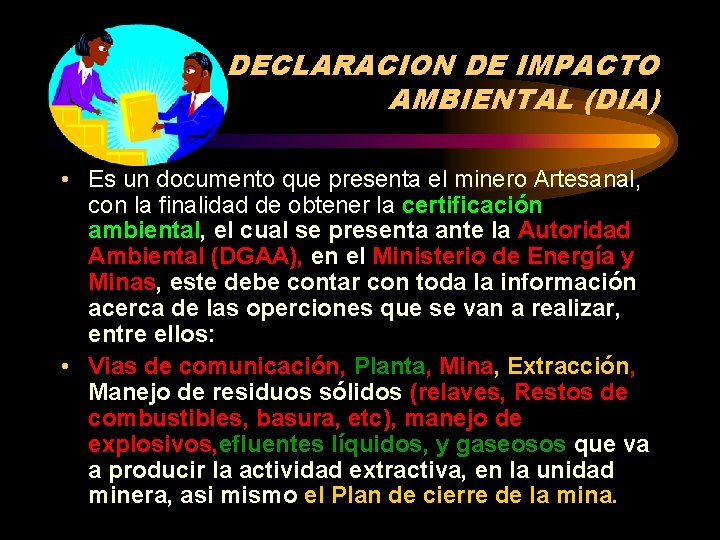 DIA Declaracion de Impacto Ambiental SACC INGENIEROS SRL