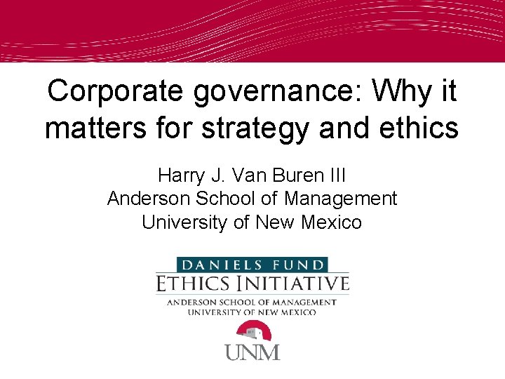 Corporate governance Why it matters for strategy and
