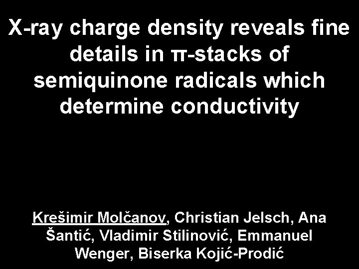 Xray charge density reveals fine details in stacks