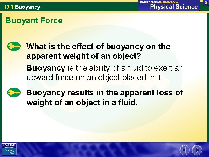 13 3 Buoyancy The forces from pressure acting