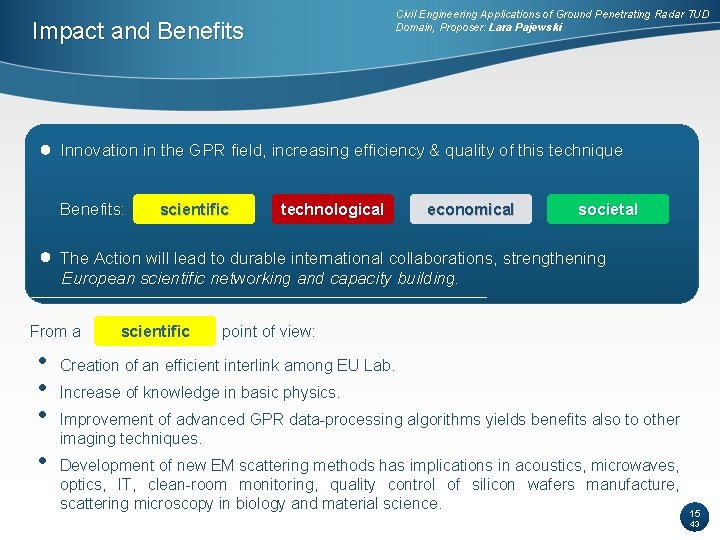 Civil Engineering Applications of Ground Penetrating Radar proposal