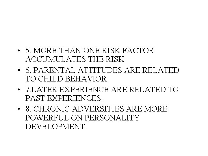Risk and protective factors in child mental development