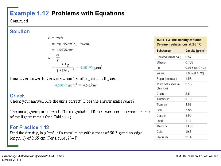 Example 1 1 Physical and Chemical Changes and
