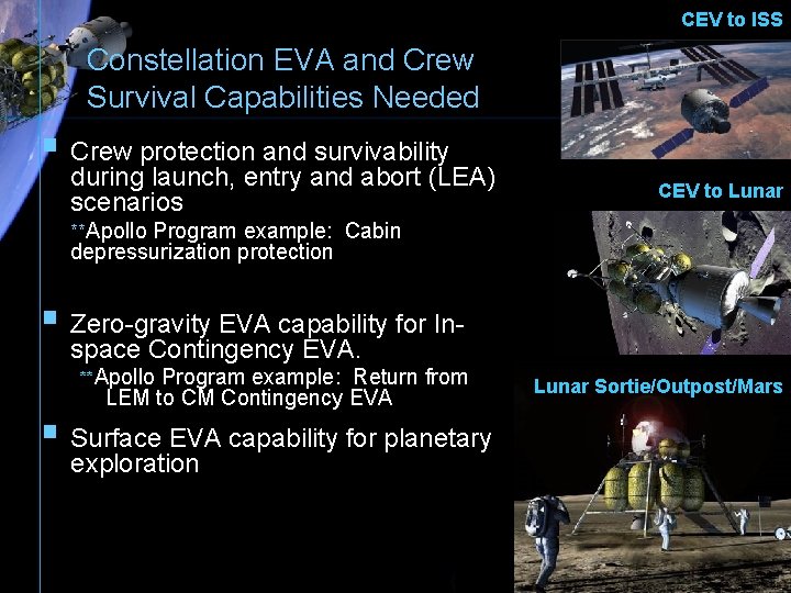 EVA and Mobility Systems Engineering Michael Rouen Robert