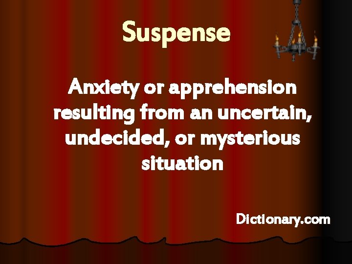 The Elements of Suspense Academic Vocabulary l acute