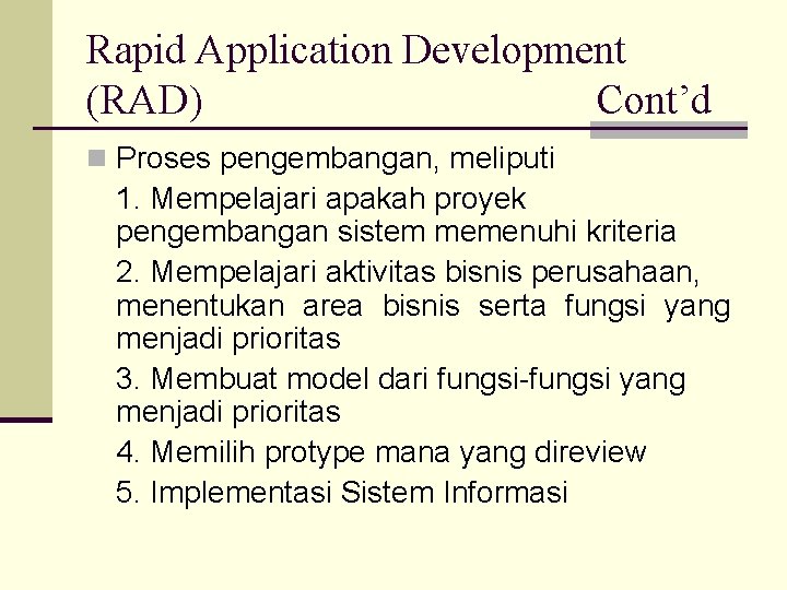 Siklus Metode dan Teknik Pengembangan Sistem Informasi Analisis