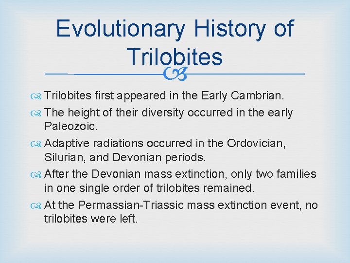 An Introduction to Trilobites Ecospace Coding M Cunniffe