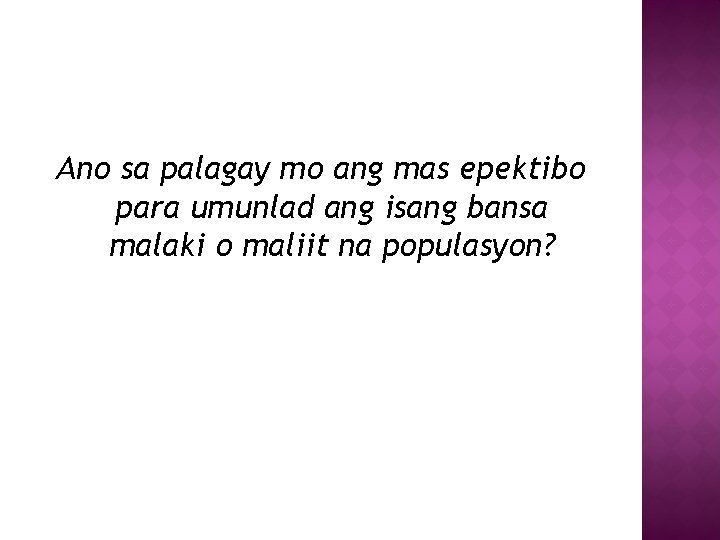Populasyon ng Pilipinas Salik ng Demograpiya Balangkas ng