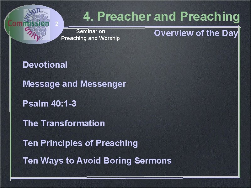 1 4 Preacher and Preaching Seminar on Preaching