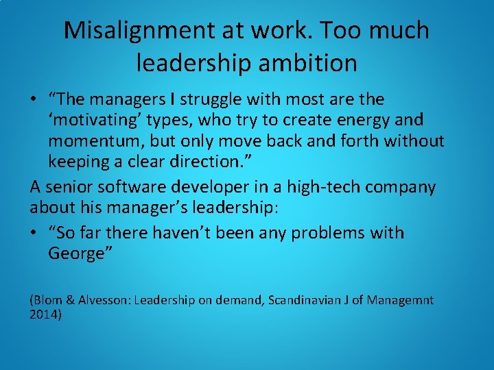 Reflexive Leadership Mats Alvesson Lund University Cass Business