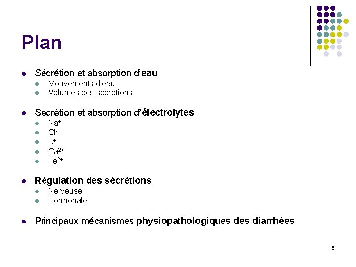 Mouvements deau et dlectrolytes dans le tube digestif