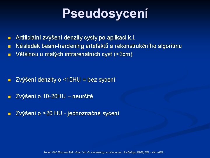 10 Valtick kurzy abdominln radiologie Cystick lze ledvin