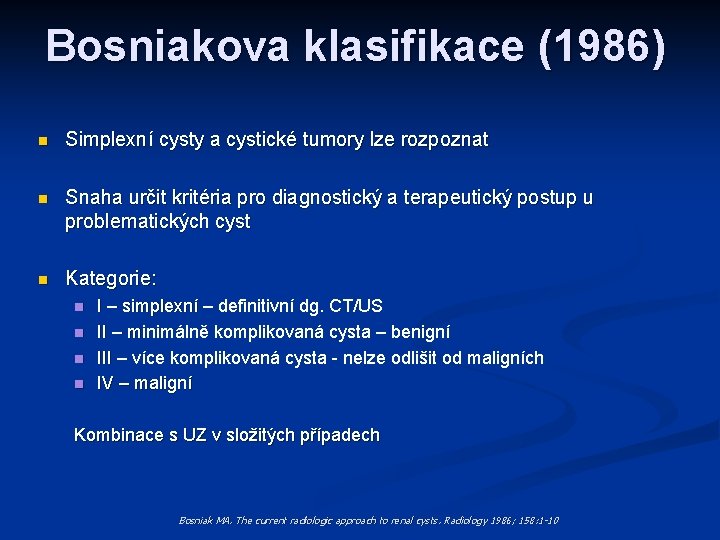 10 Valtick kurzy abdominln radiologie Cystick lze ledvin