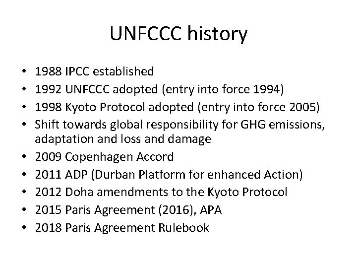 Paris Agreement and Rulebook Overview International climate governance