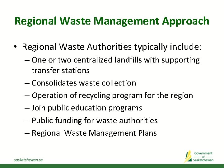 Ministry of Environmental Protection Branch Solid Waste Management