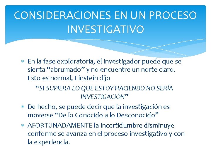 INVESTIGACIN EXPLORATORIA Oscar Alexander Manrique Salas PROCESO DE