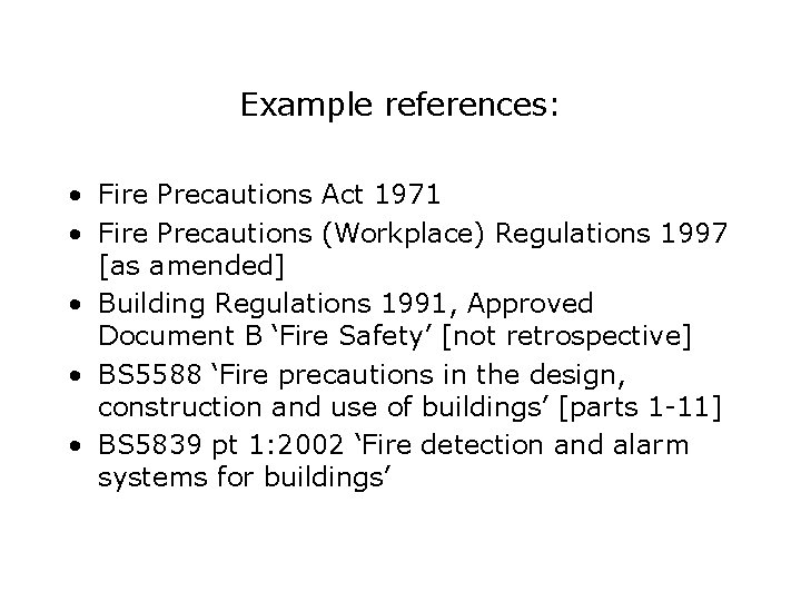 FIRE SAFETY NEBOSH Certificate FIRE SAFETY Aims to