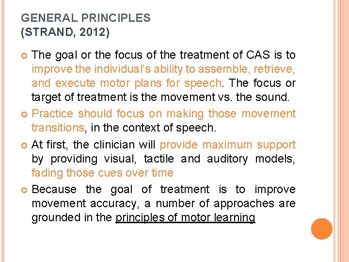 TREATMENT APPROACHES CHILDHOOD APRAXIA OF SPEECH CAS NSW
