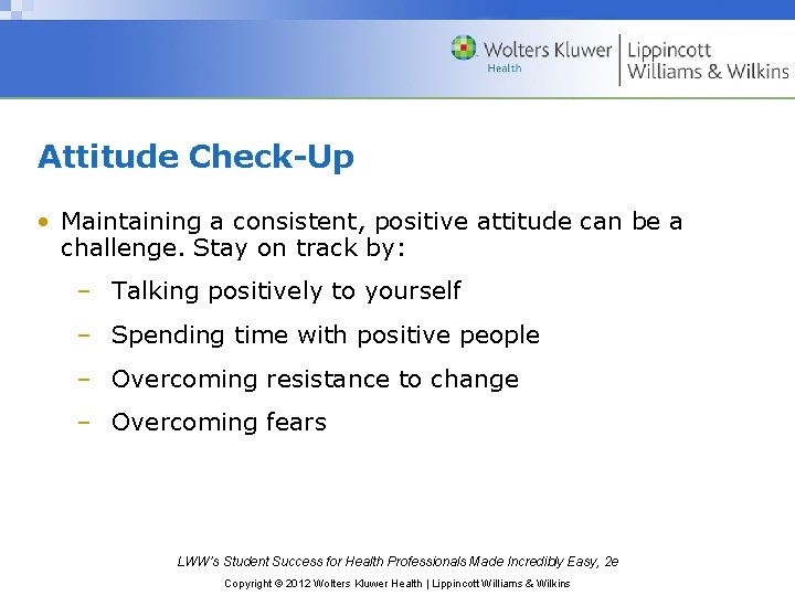 Chapter 1 Focusing on Success LWWs Student Success