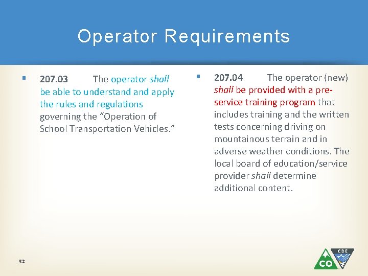 New School Transportation Supervisor Training School Transportation Unit
