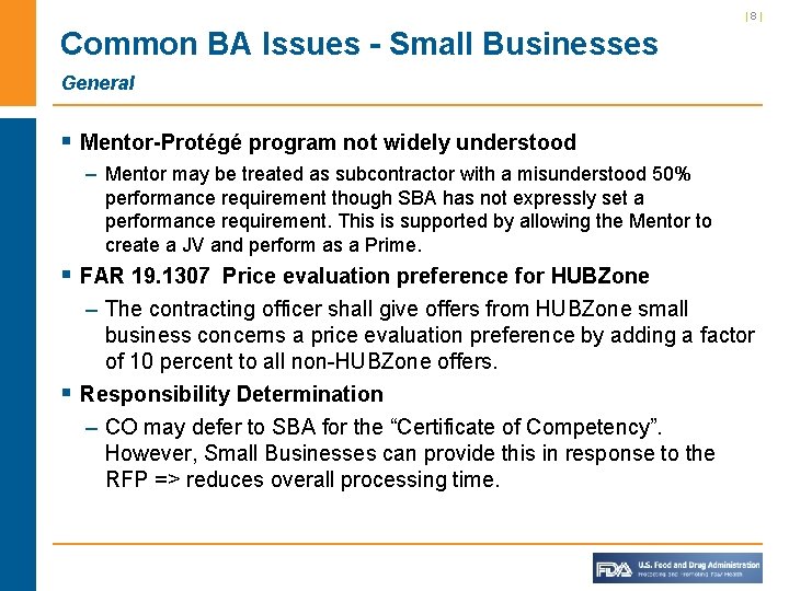 Business Proposal Evaluation FDA Business Management Team Agenda