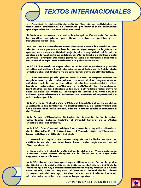 TEXTOS INTERNACIONALES Y NORMATIVA EUROPEA TEXTOS INTERNACIONALES Carta