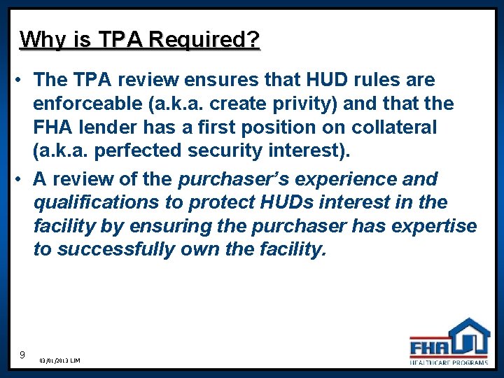 TPA Transfer of Physical Assets Full Modified Transfer