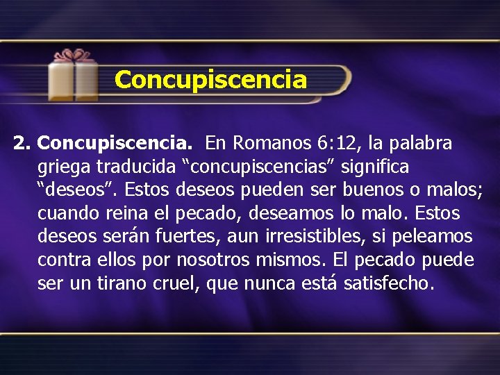 VICTORIA SOBRE EL PECADO Leccion de la Escuela