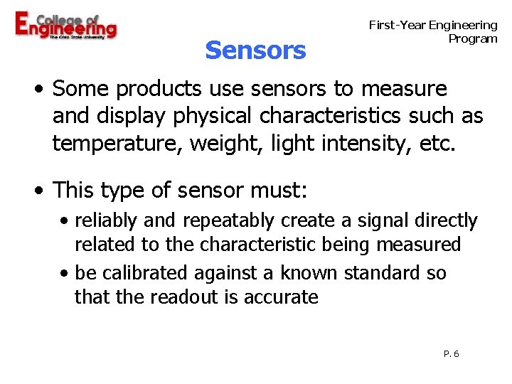 FirstYear Engineering Program Roller Coaster Speed Sensor Calibration